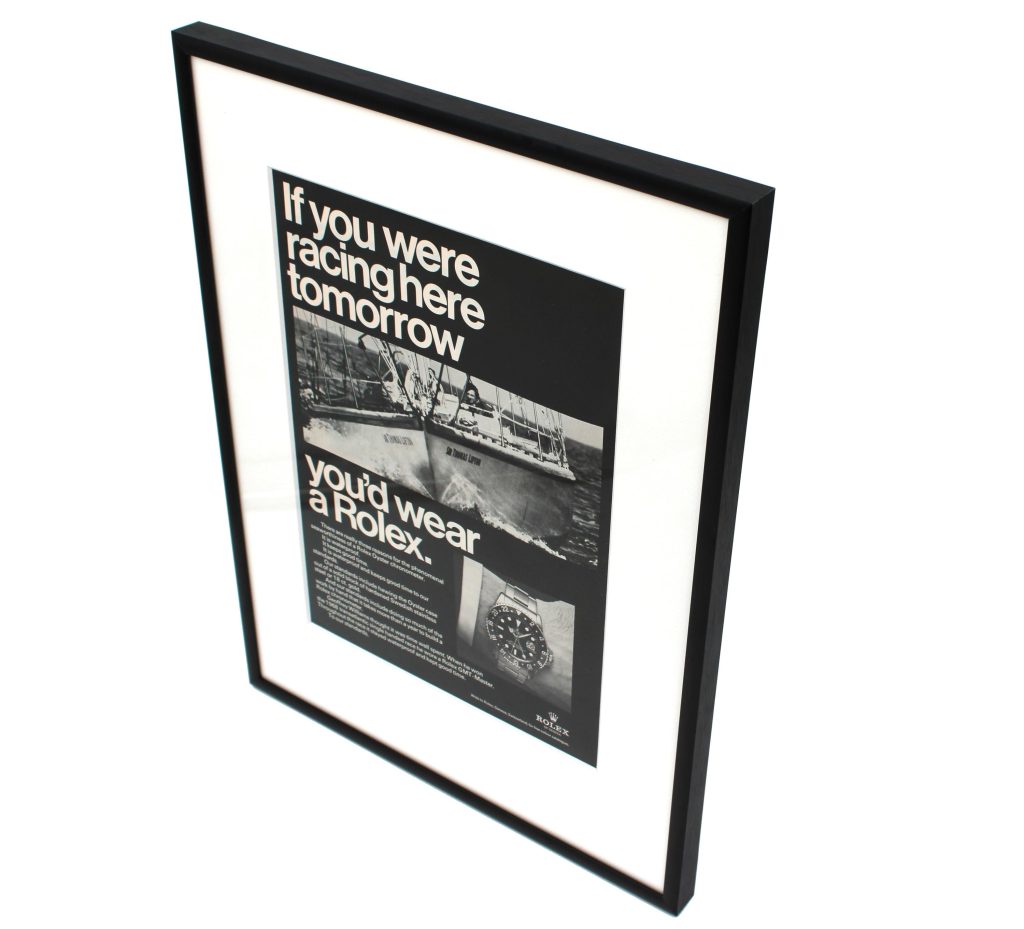 Authentic framed 1970 Vintage Print Ad Rolex GMT Master - "If you were ...